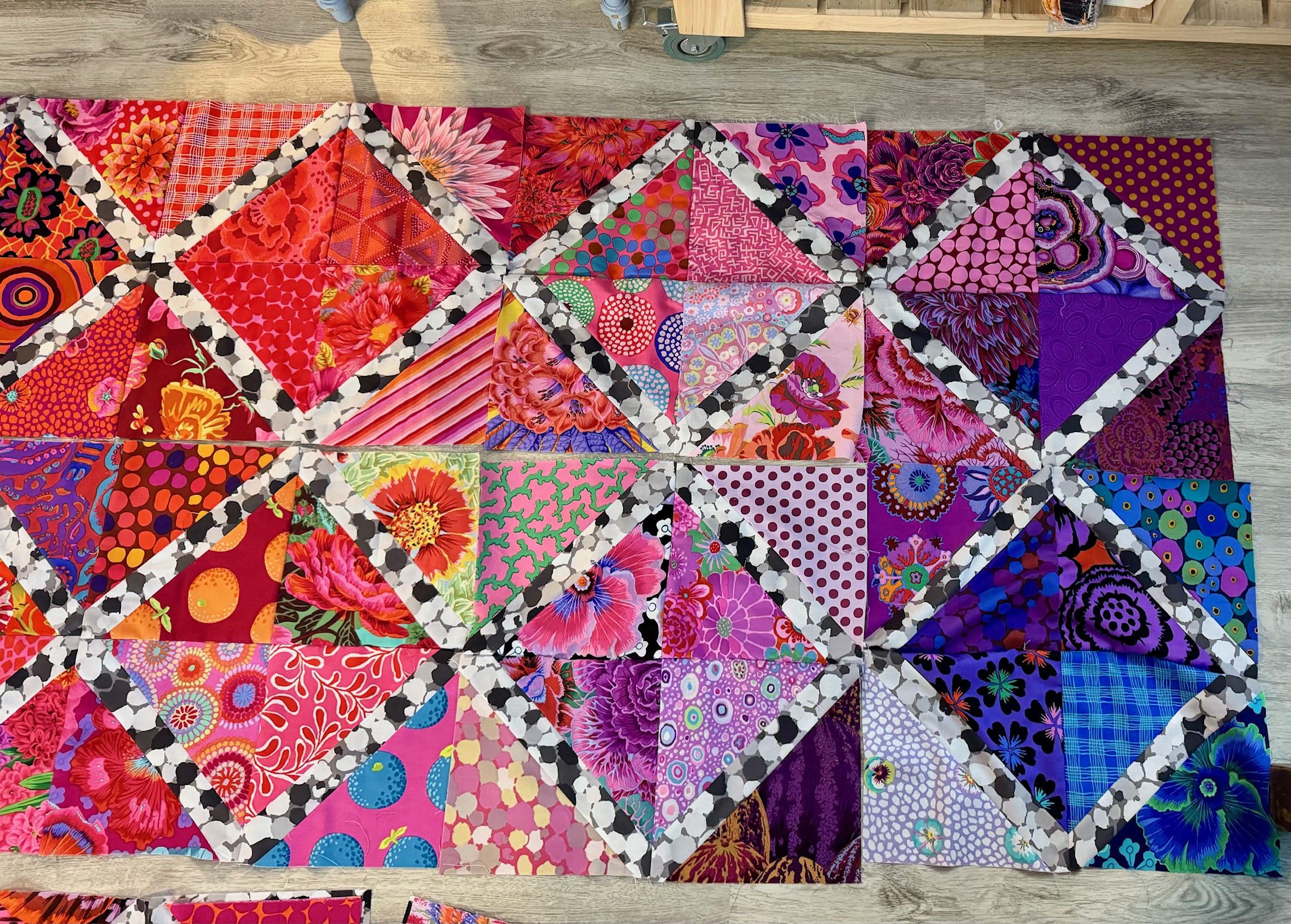 Free Pattern - Kaffe Lattice Quilt - from Cotton Candy Fabrics