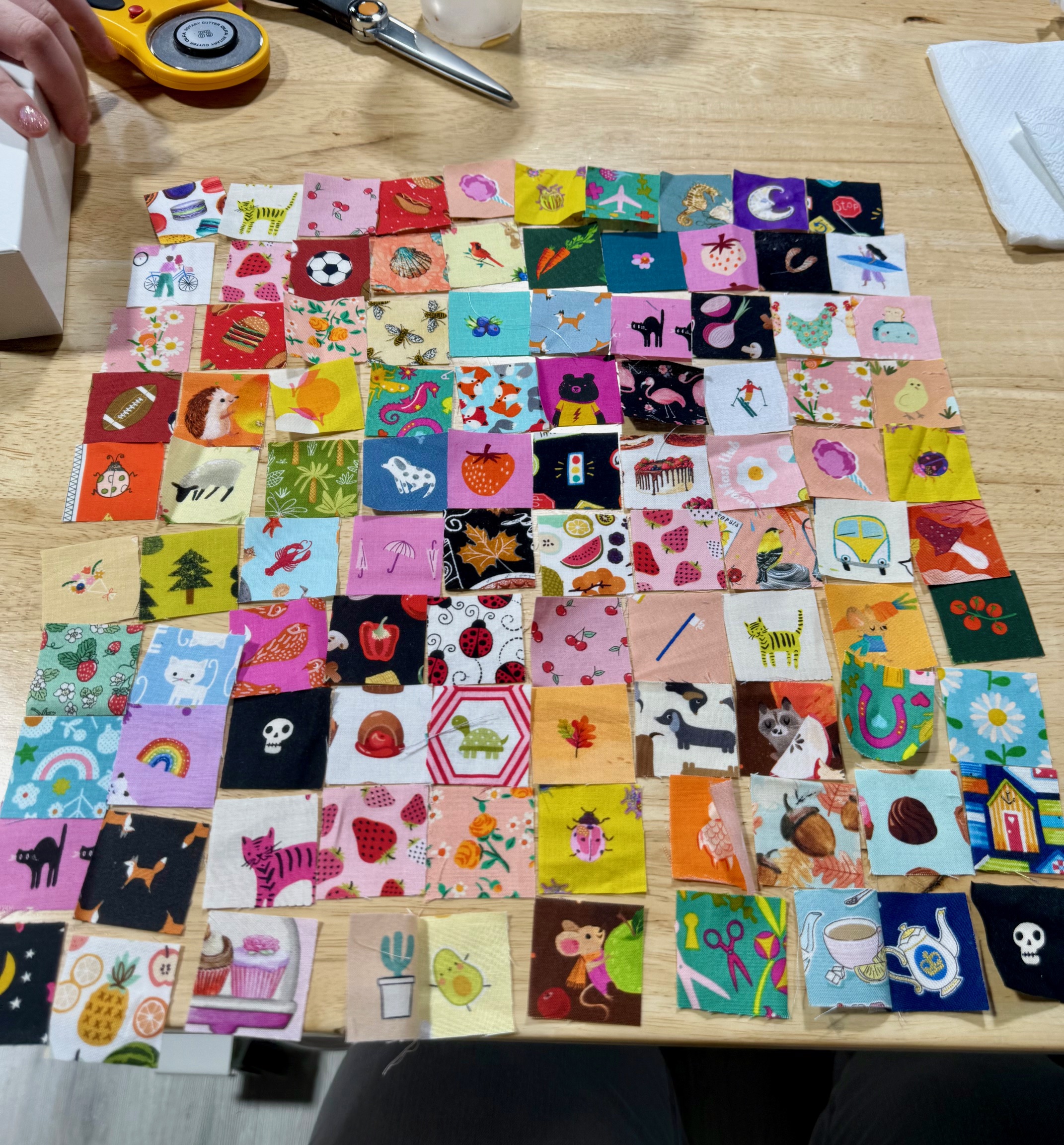 Create a Fun Mini Swiss Cheese Quilt with 1.5" Squares