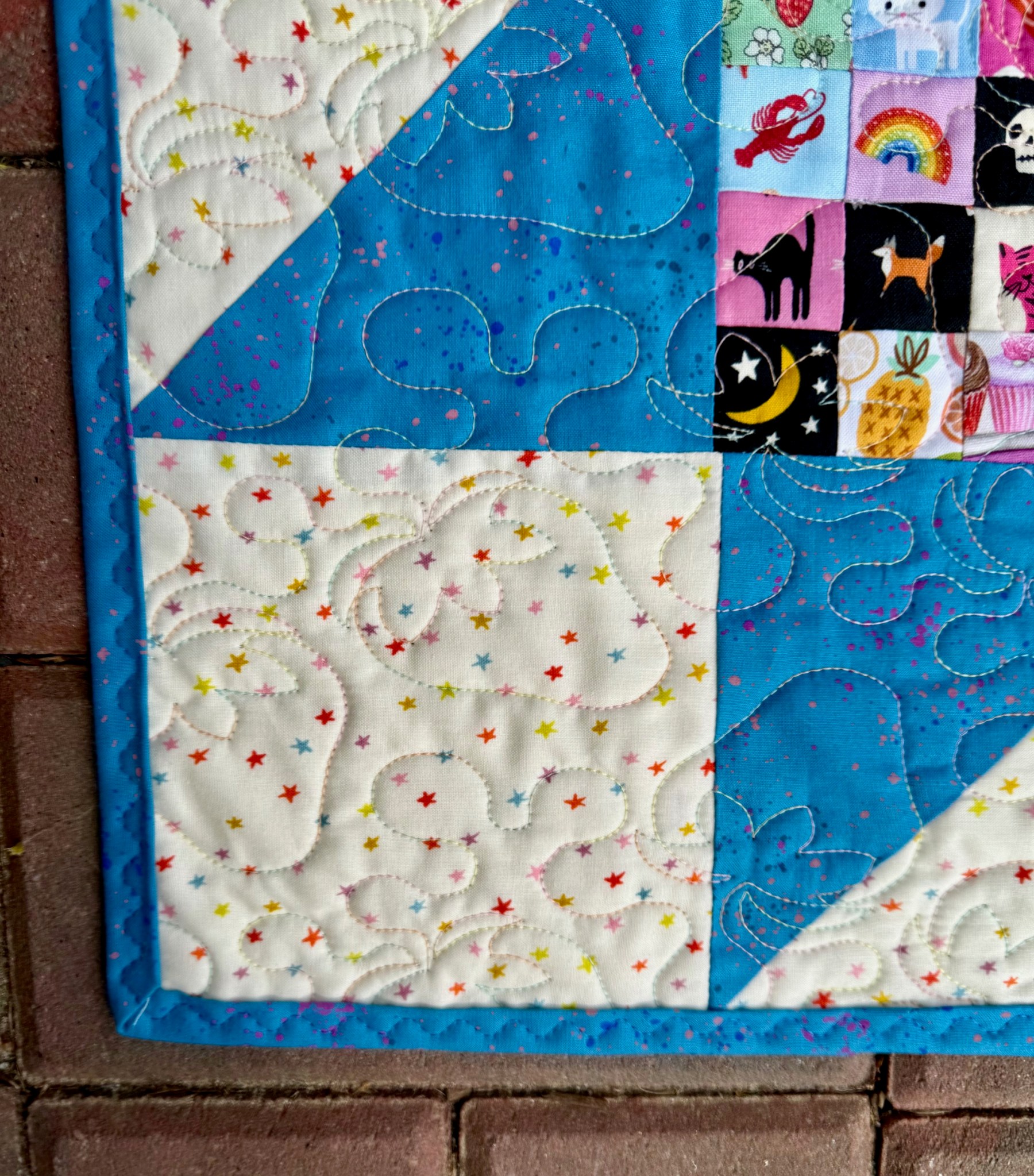Create a Fun Mini Swiss Cheese Quilt with 1.5" Squares